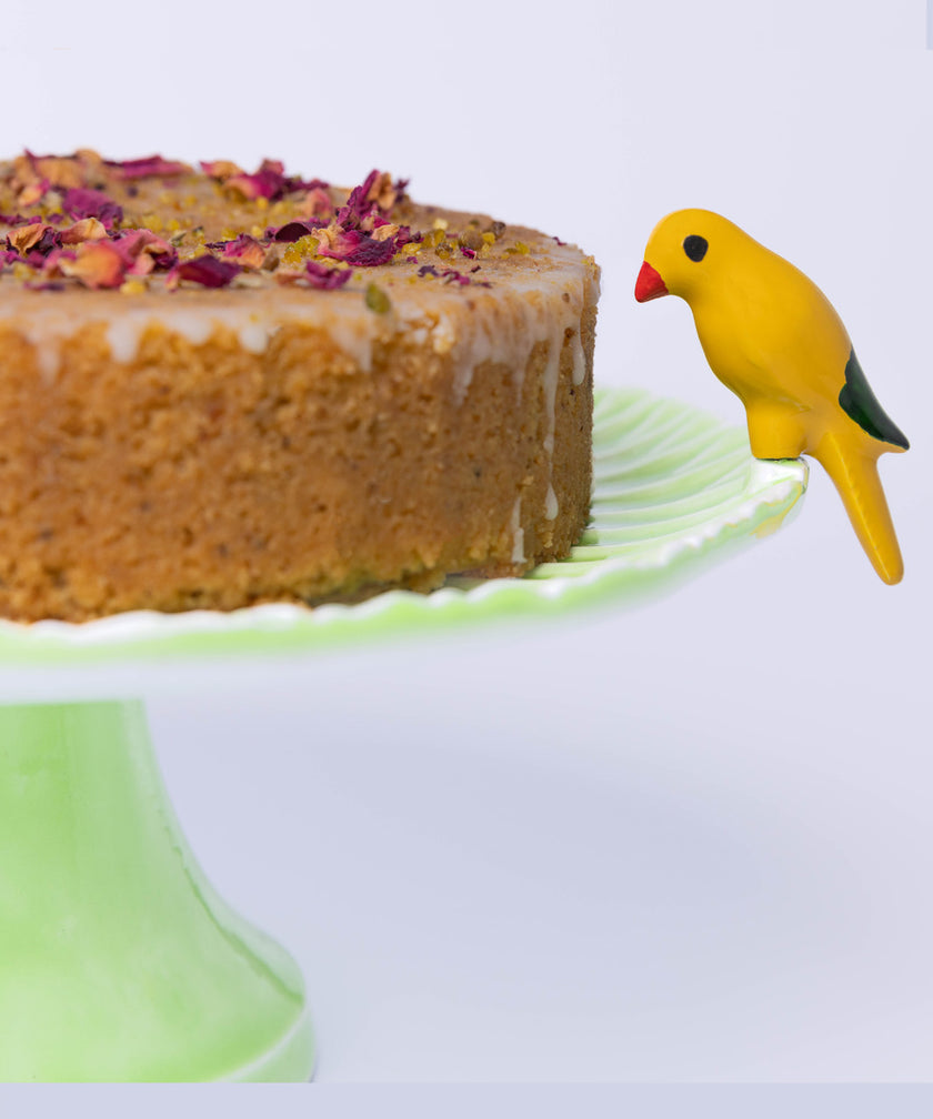 Canary Yellow Bird Cake Stand | House of Roya